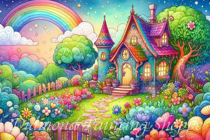 Garden of Enchanted Colors - By: Finira - Diamond Painting Shoppe